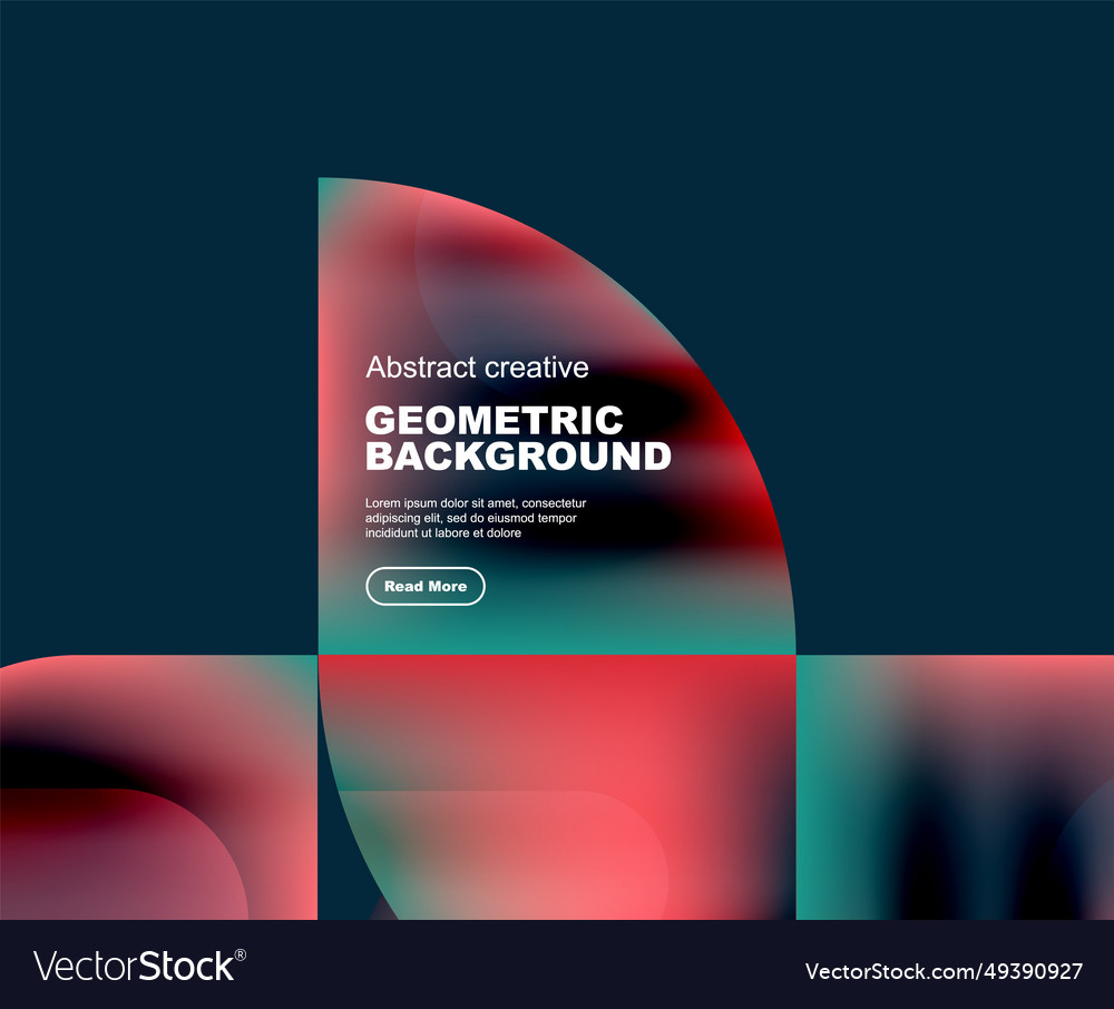 Round triangle and square composition Royalty Free Vector