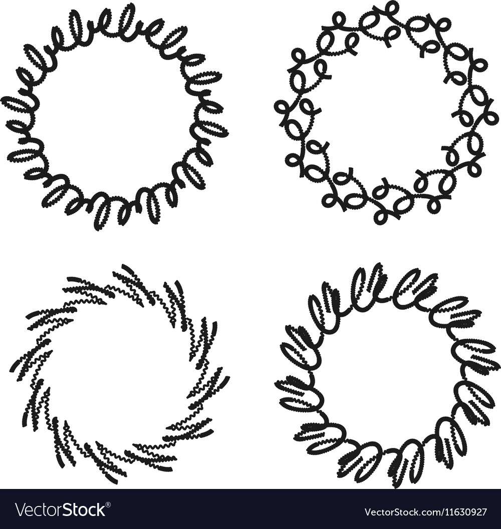 Wreath circle pattern Royalty Free Vector Image