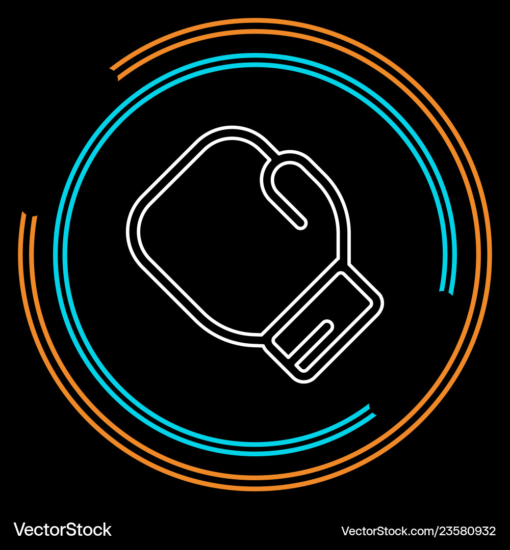 Boxing glove icon punch symbol Royalty Free Vector Image