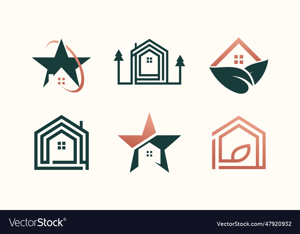 Building and house logo design collection with Vector Image