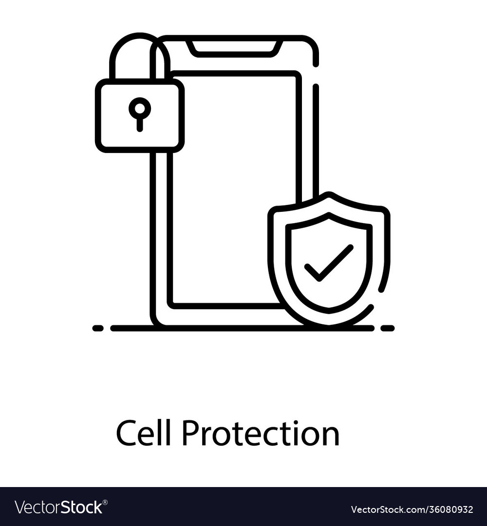 Cell protection Royalty Free Vector Image - VectorStock