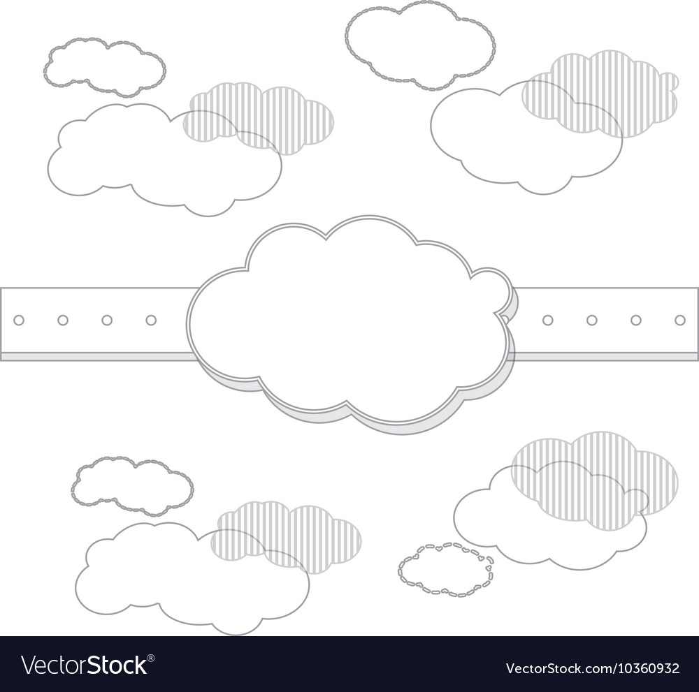 Cloud shape pattern icon Royalty Free Vector Image