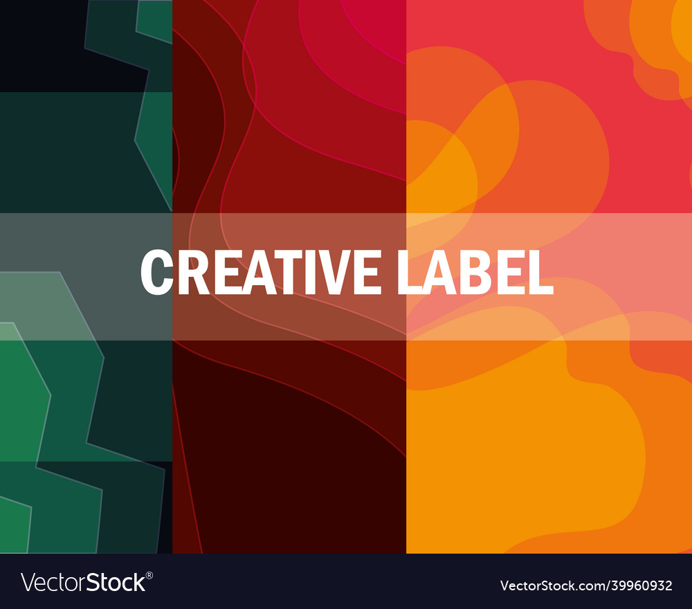 Creative label abstract Royalty Free Vector Image