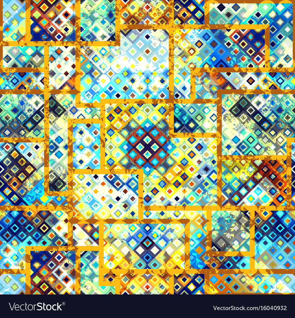 Geometric pattern with grunge effect Royalty Free Vector