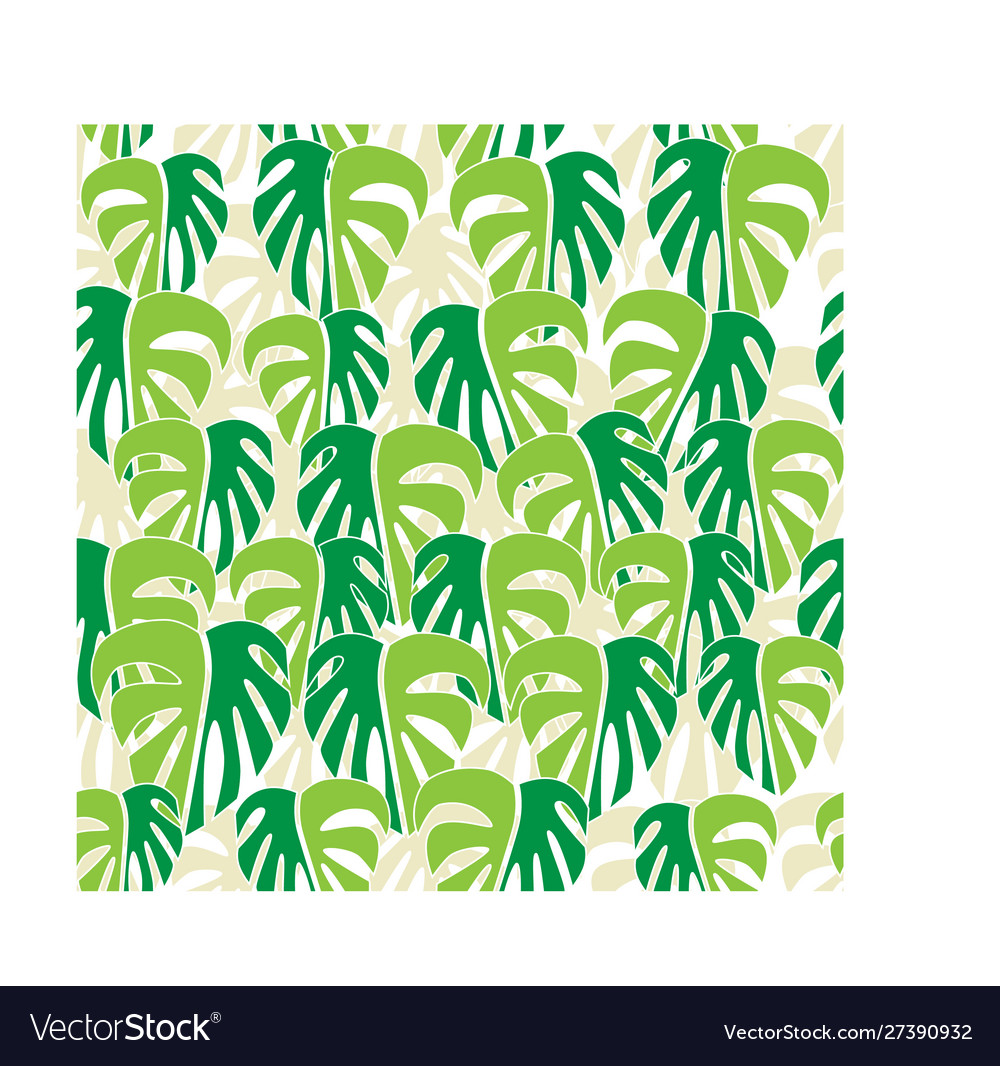 Green Tropical Leaves Seamless Pattern Royalty Free Vector