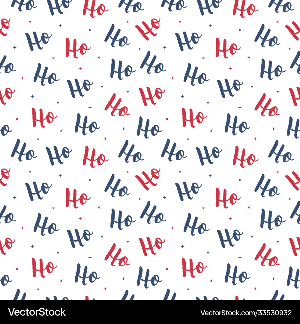 Ho ho ho pattern santa claus laugh seamless Vector Image