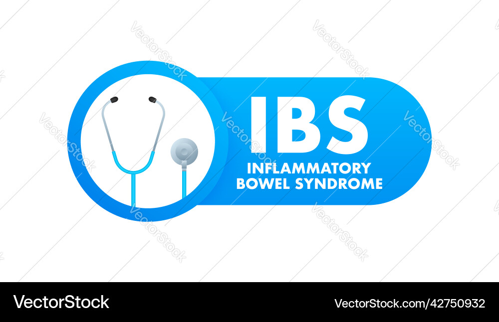 Inflammatory bowel syndrome infographic Royalty Free Vector