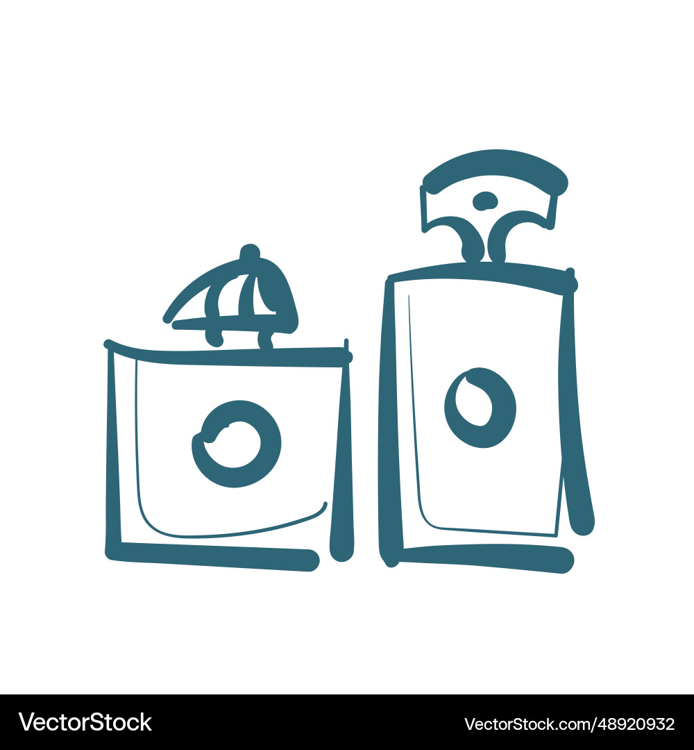 Perfume doodle isolated line art sketch hand drawn