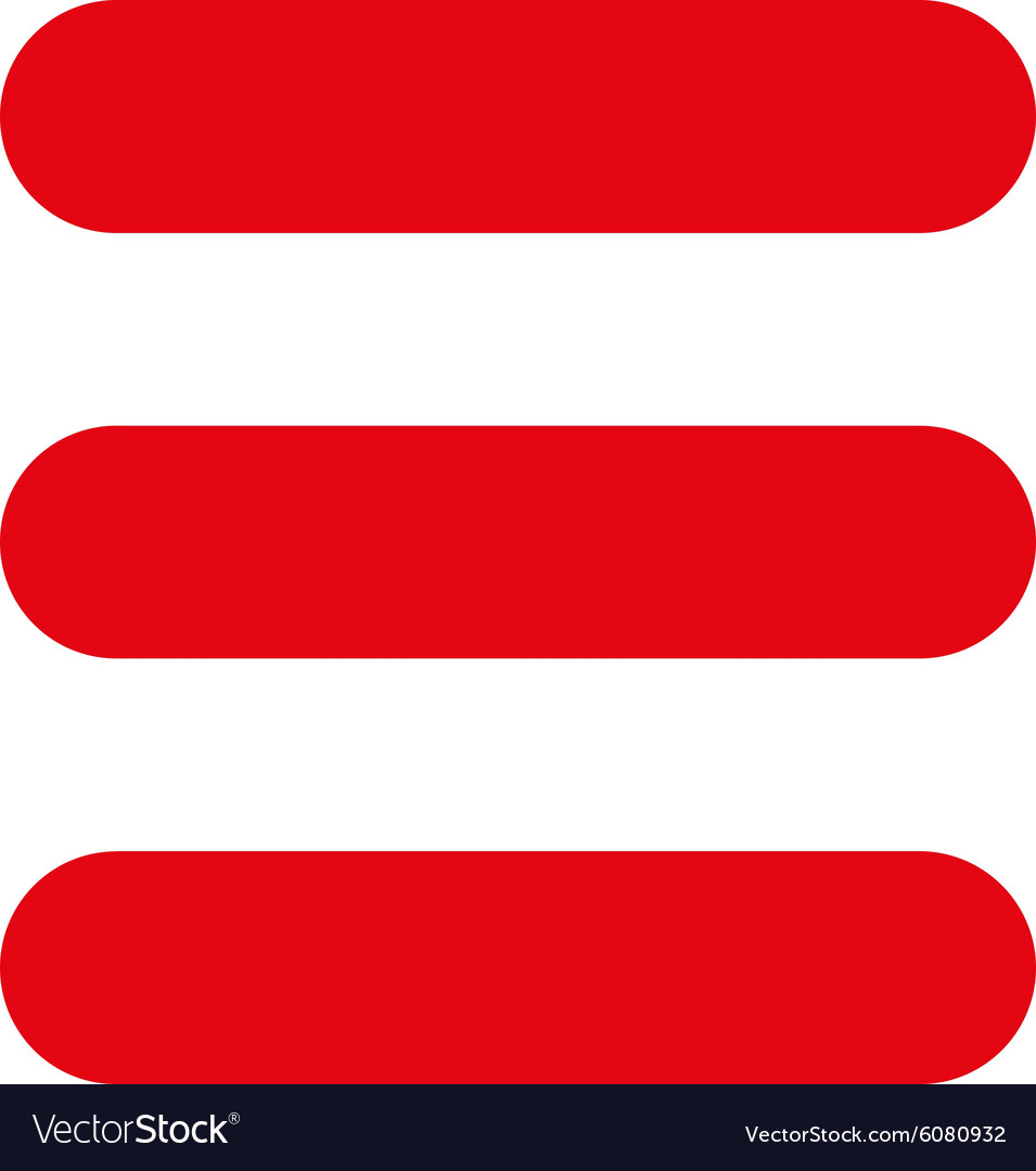 Stack flat red color icon Royalty Free Vector Image