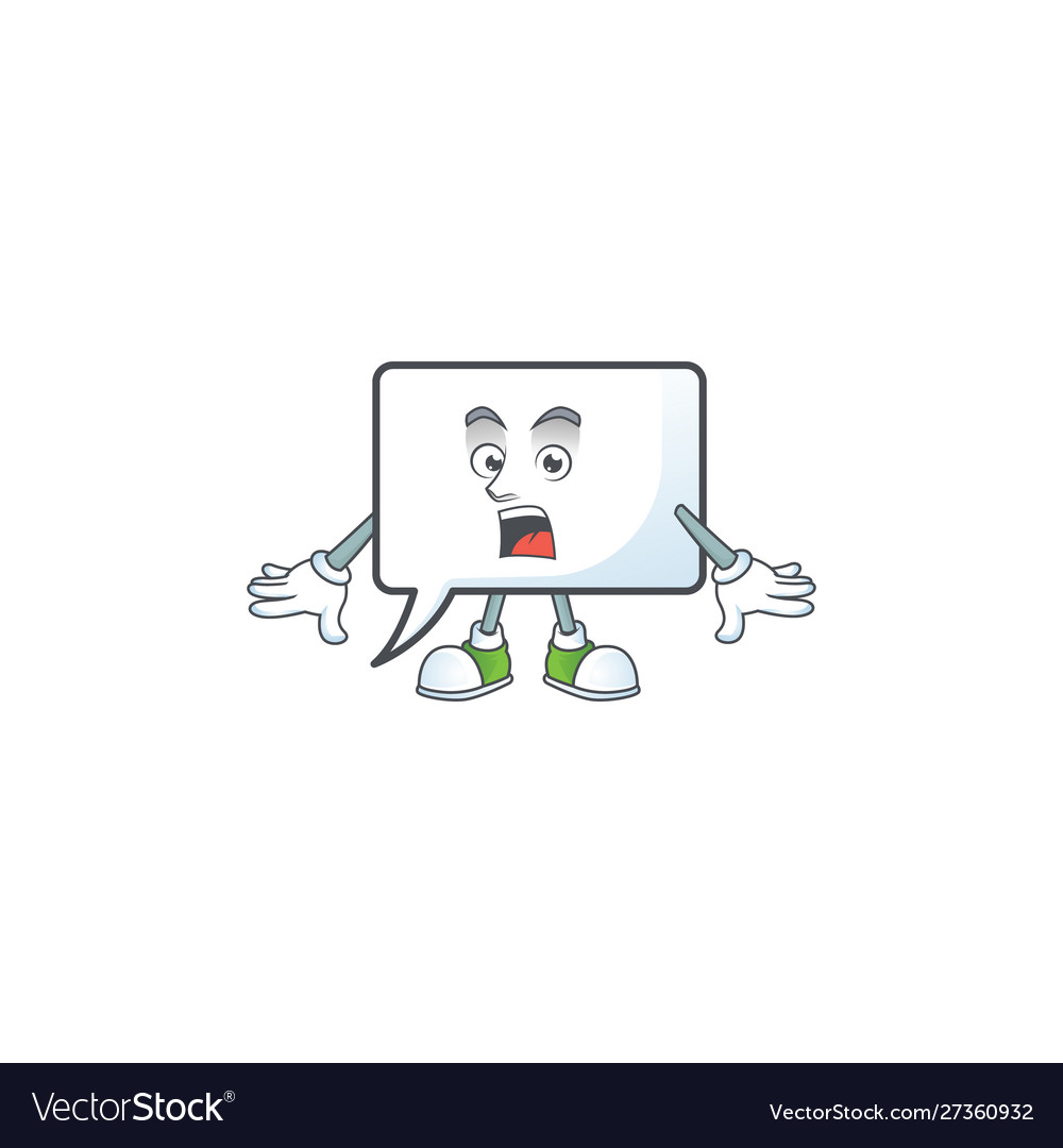 Surprised shape rectangle bubble on white Vector Image