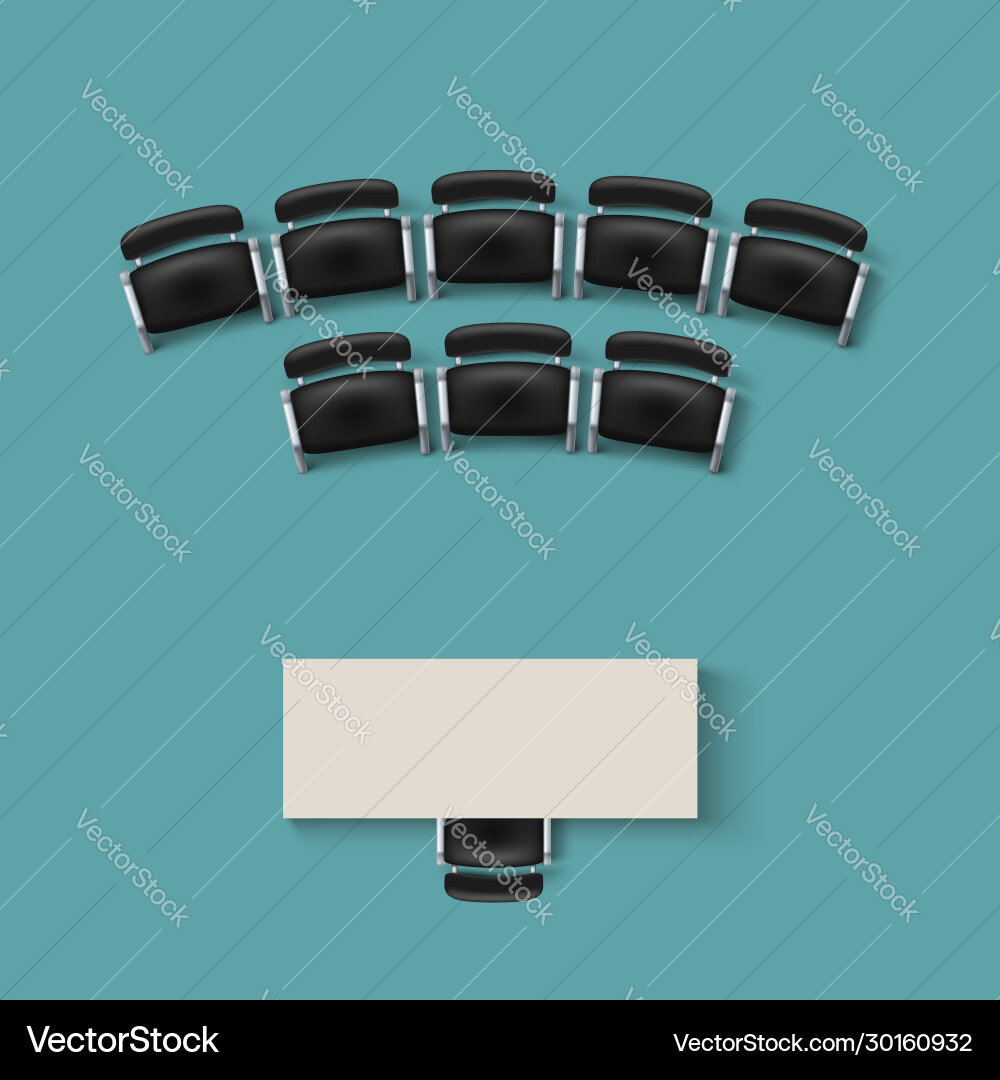 Top view office furniture Royalty Free Vector Image