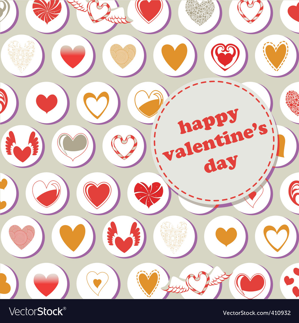 Valentines day pattern Royalty Free Vector Image