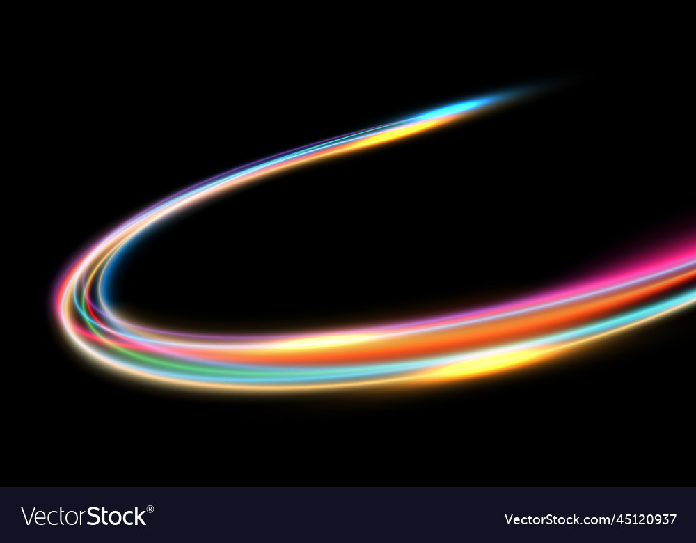 Abstract color light motion speed curve dynamic Vector Image