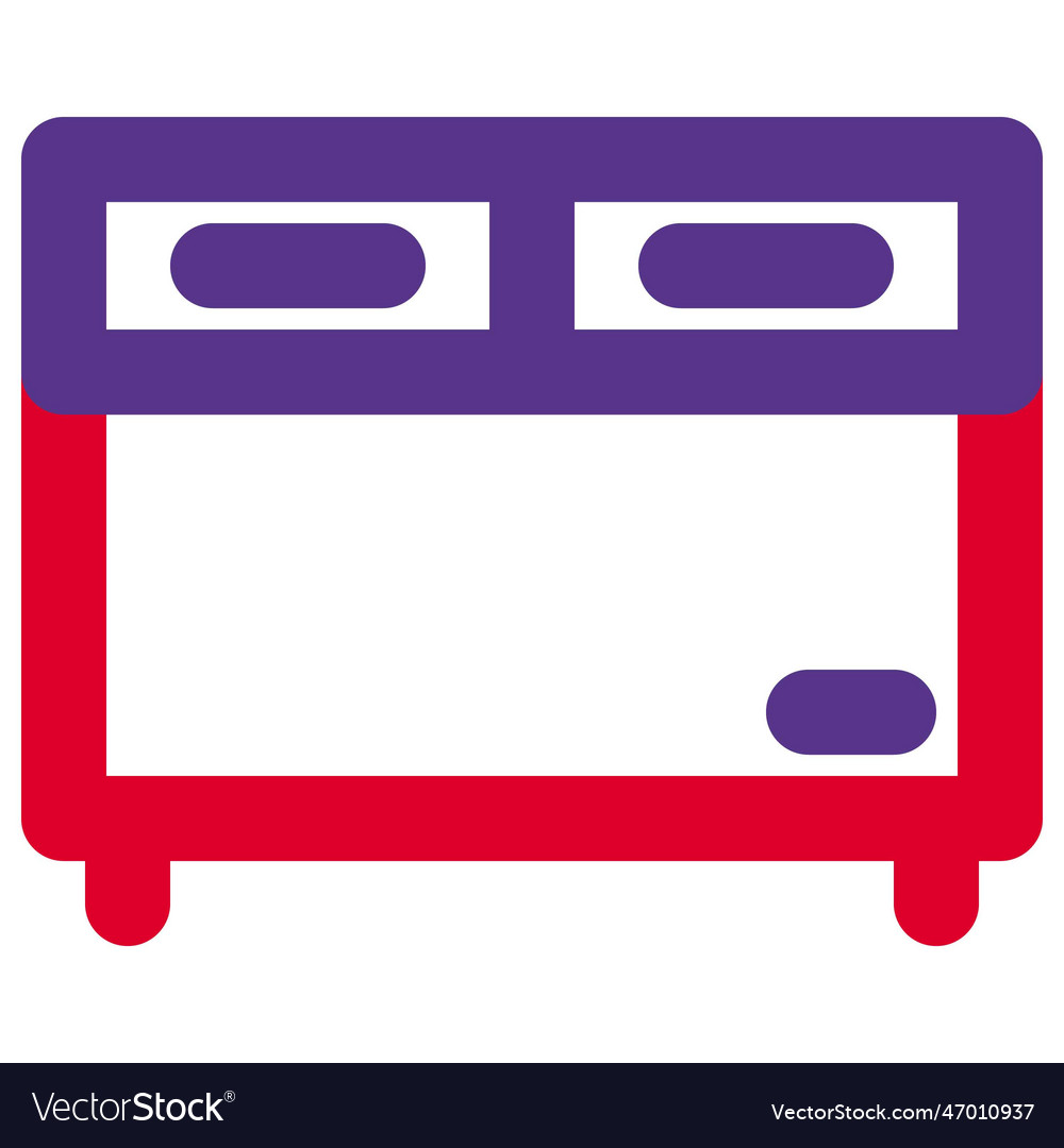 Buffet table used in restaurant kitchen Royalty Free Vector