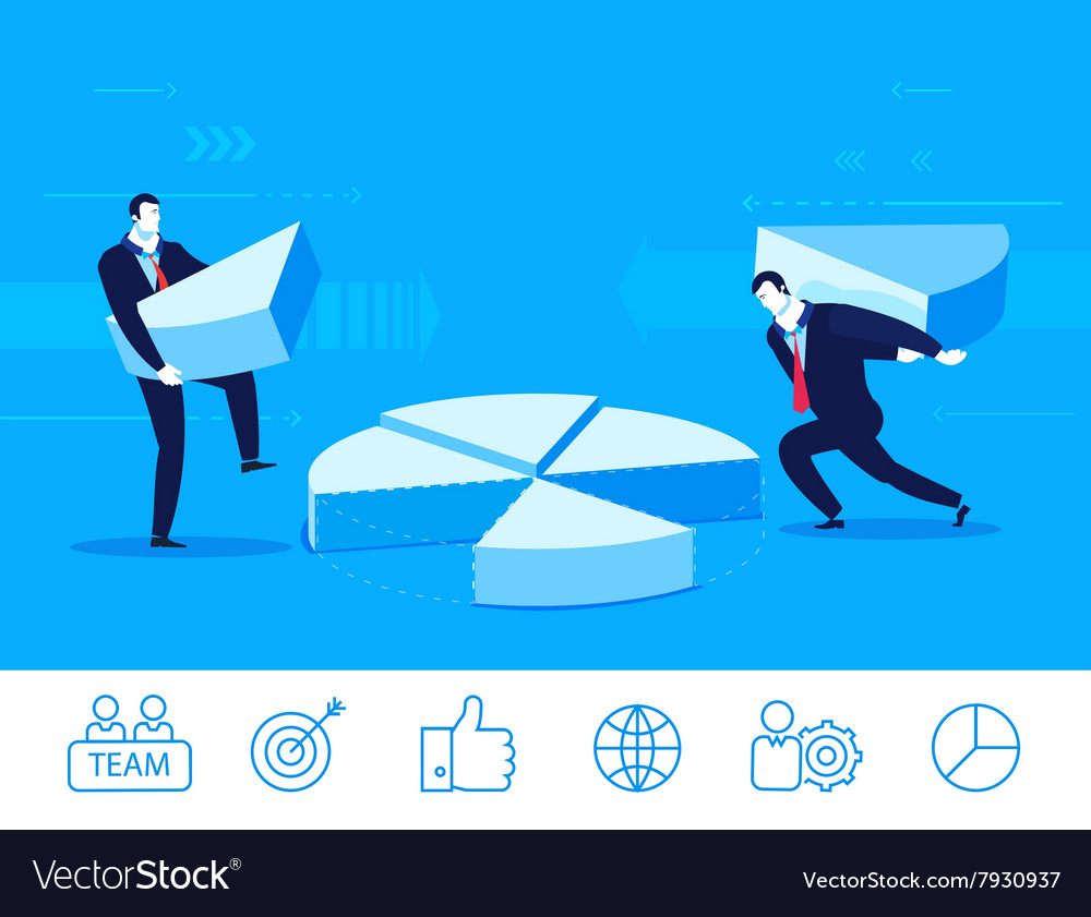 Business concept two Royalty Free Vector Image