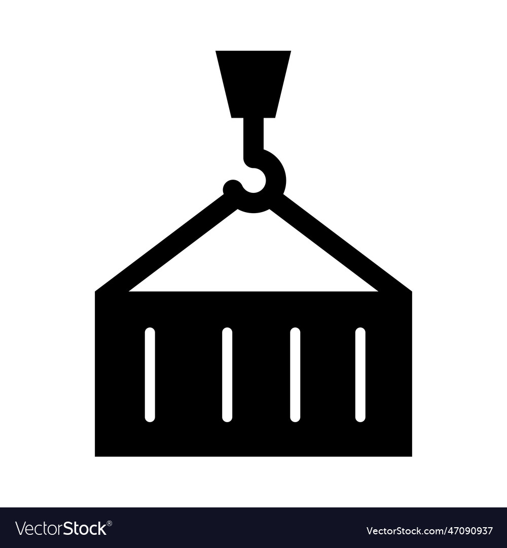 Container glyph icon for personal and commercial Vector Image Container glyph icon for personal and commercial Vector Image