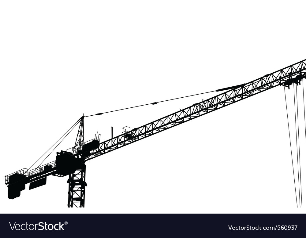 Crane construction Royalty Free Vector Image - VectorStock