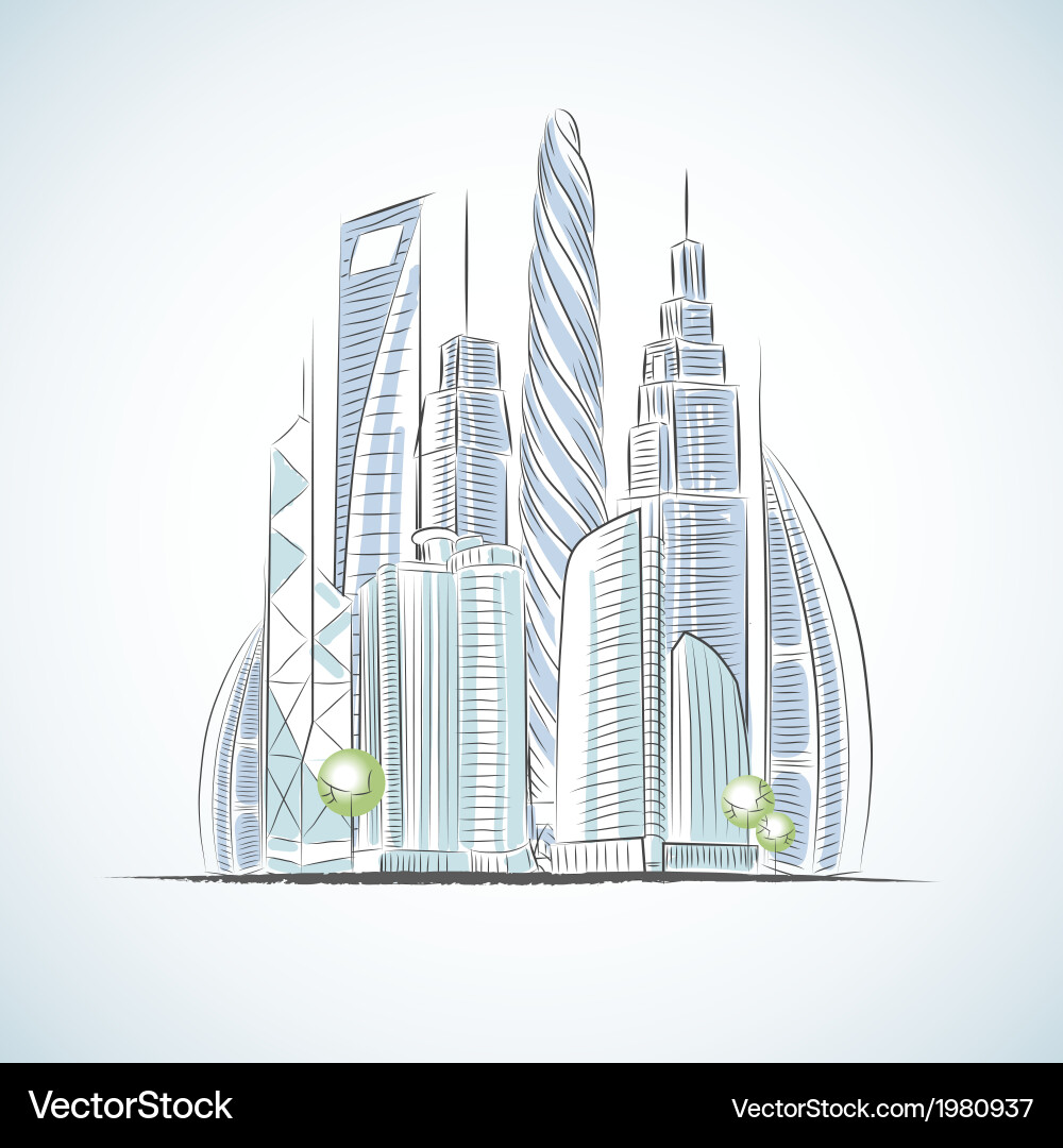 Eco green buildings icons Royalty Free Vector Image