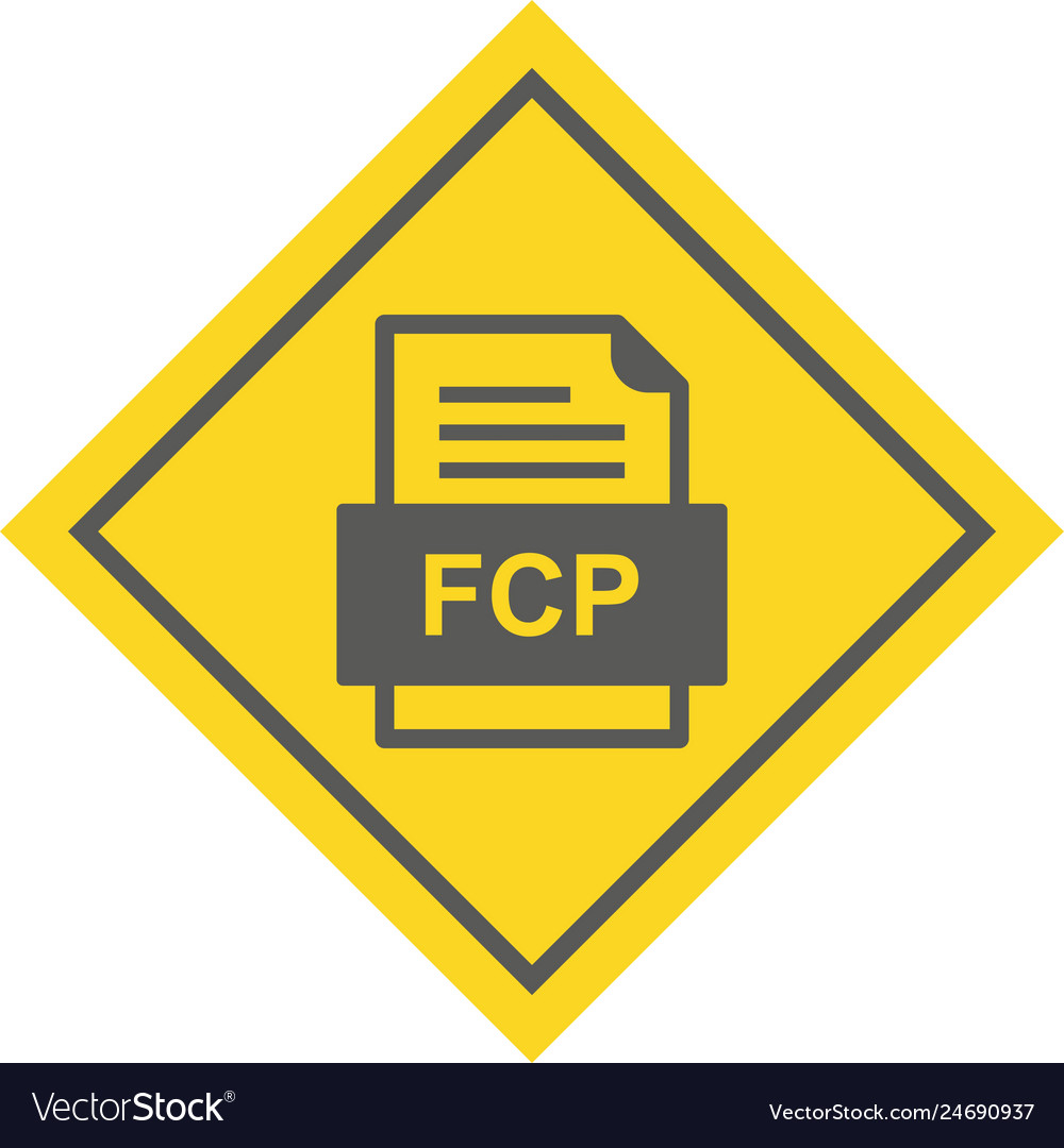 Fcp file document icon Royalty Free Vector Image