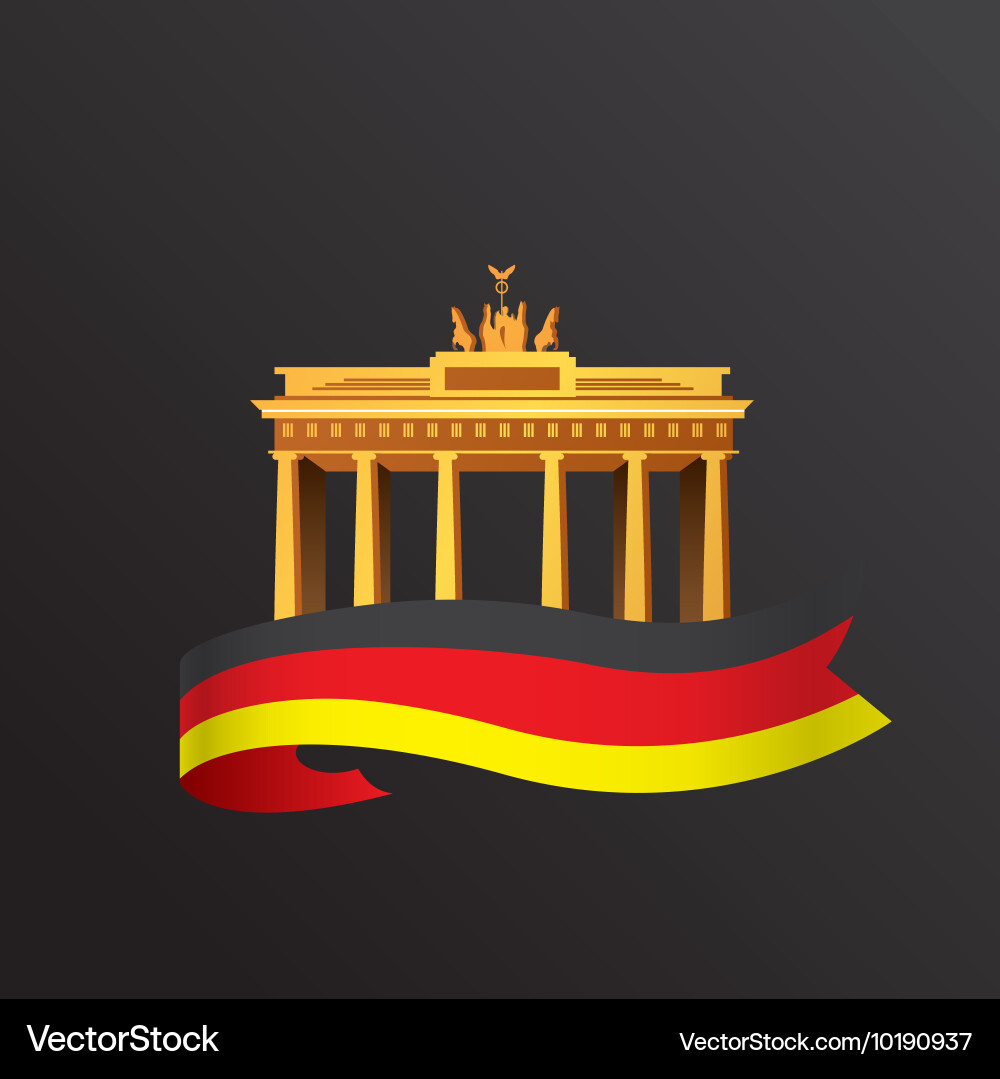 Flat icon of german brandenburg gate Royalty Free Vector