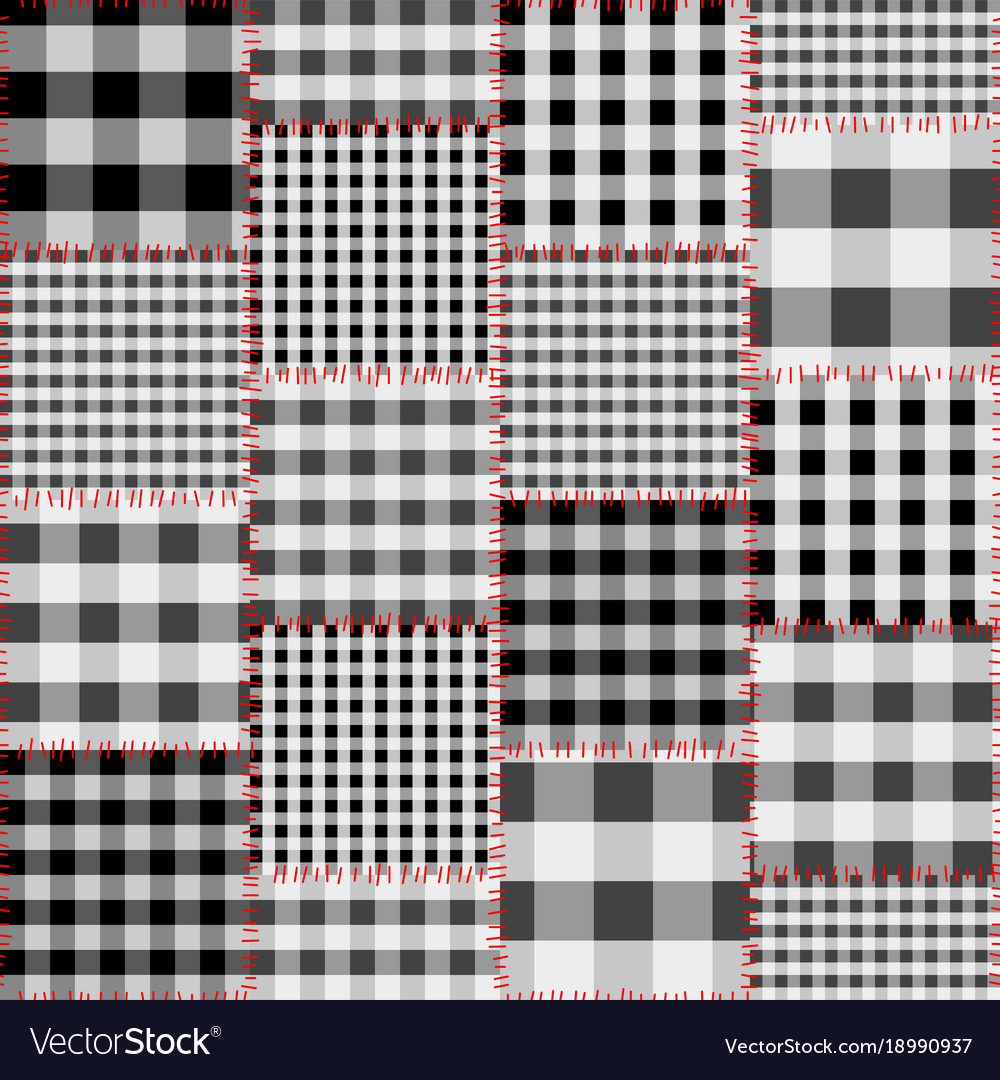 Geometric patchwork pattern of a squares Vector Image