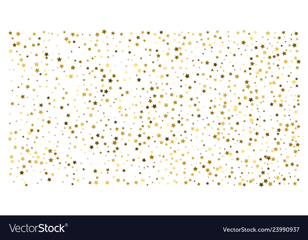 Gold stars confetti celebration Royalty Free Vector Image