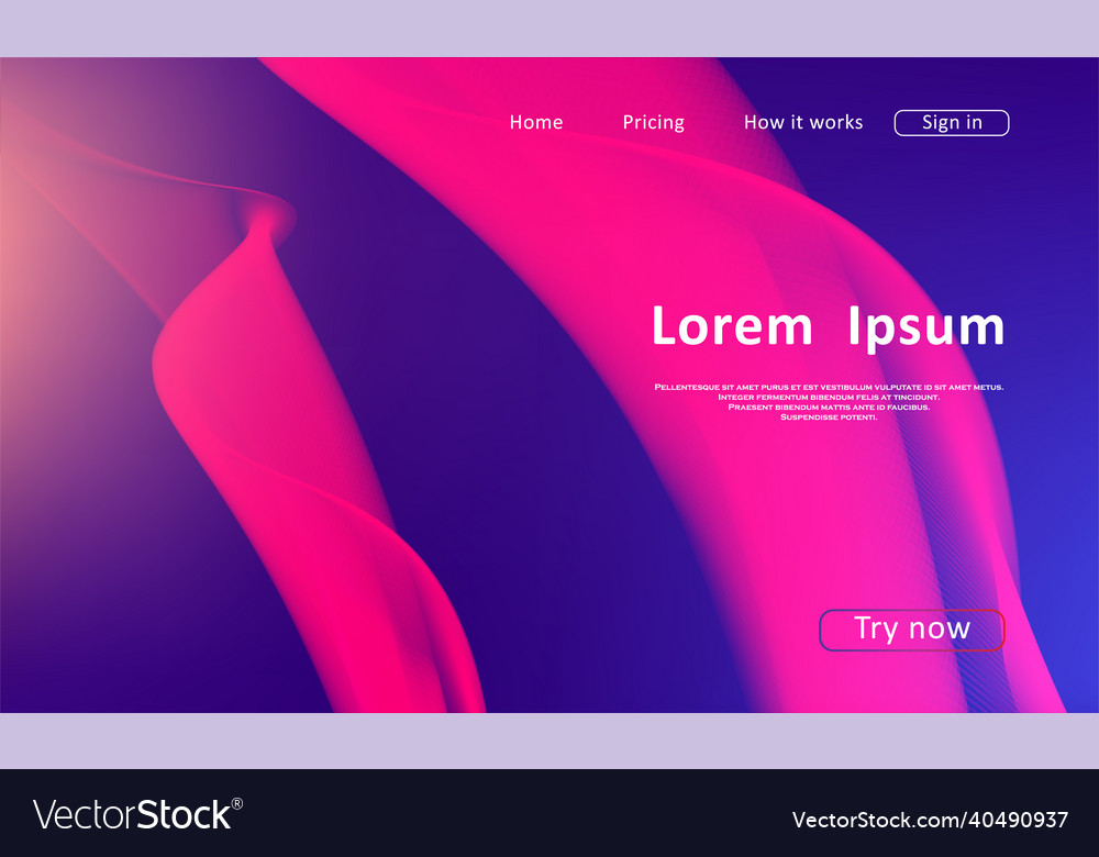 Landing page for a website Royalty Free Vector Image