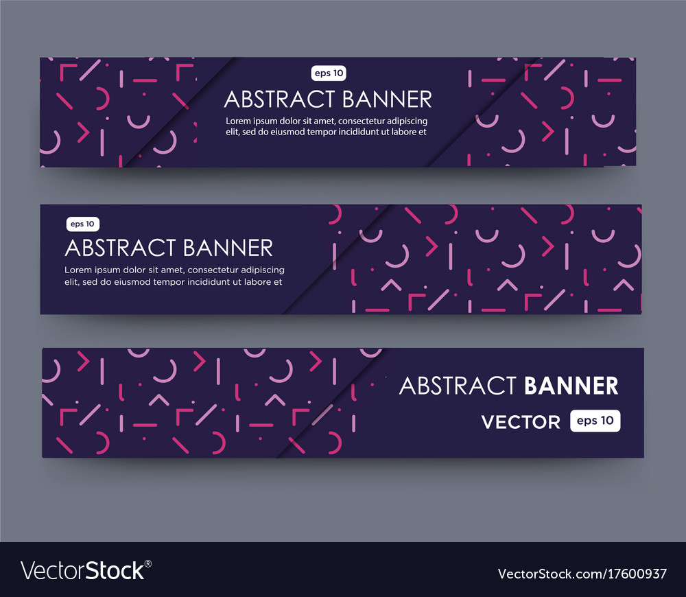 Line pattern banner design Royalty Free Vector Image