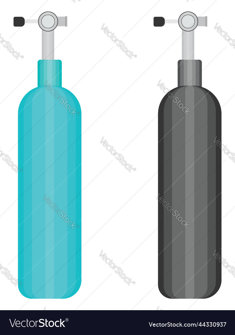 Oxygen Cylinder On A White Background Royalty Free Vector