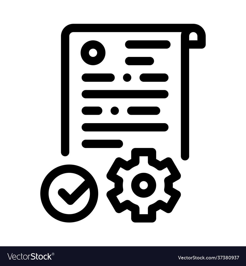 Process applications line icon Royalty Free Vector Image