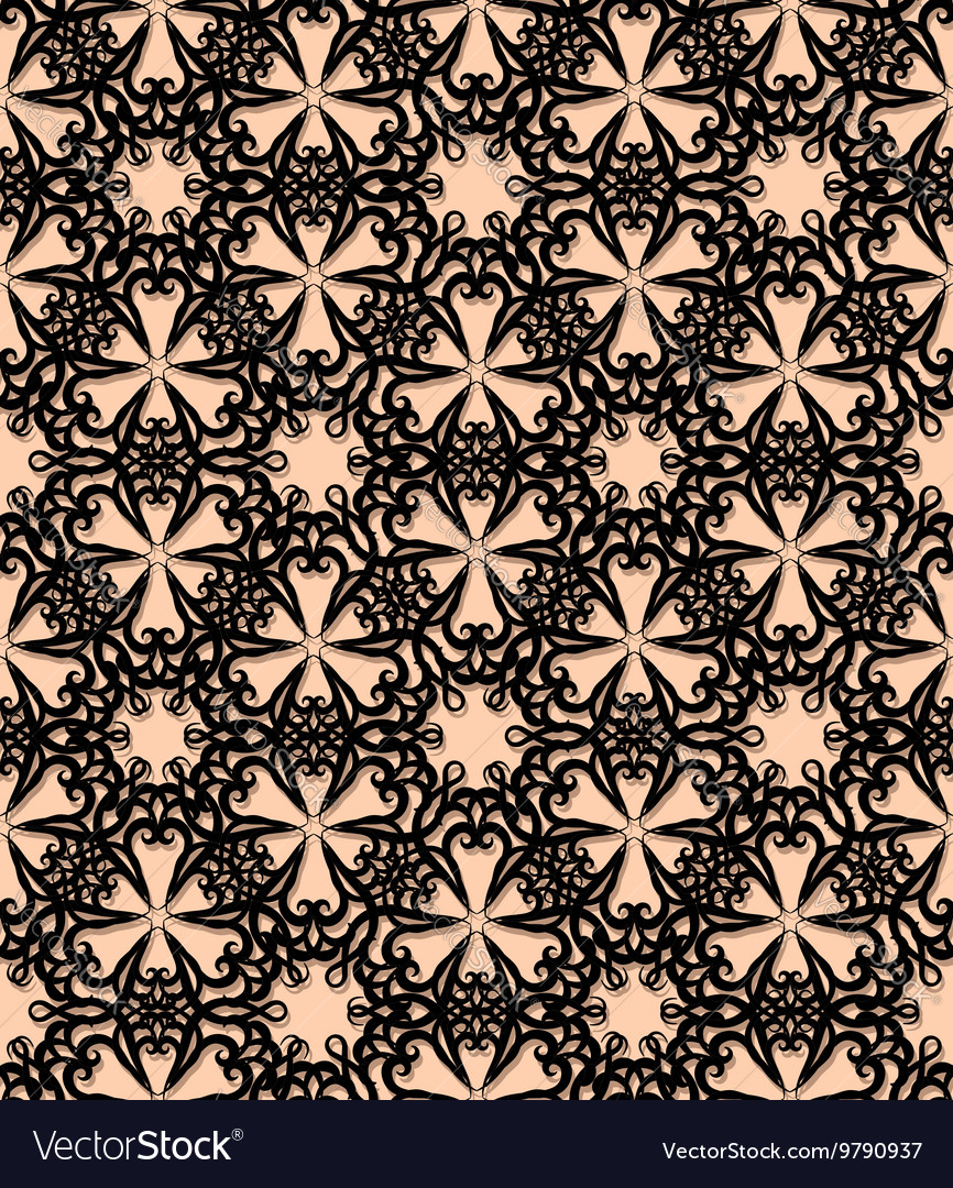 Seamless black decorative pattern Royalty Free Vector Image