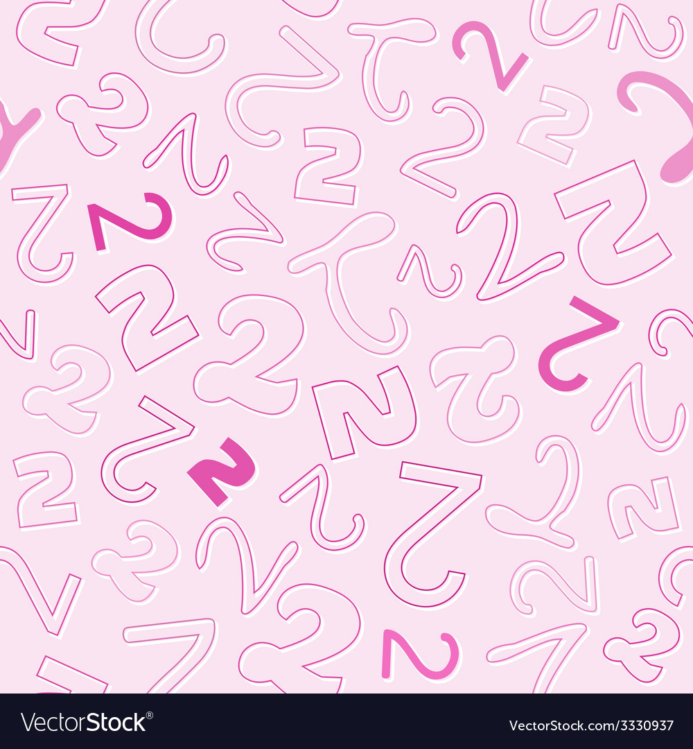 Seamless pattern with number two Royalty Free Vector Image