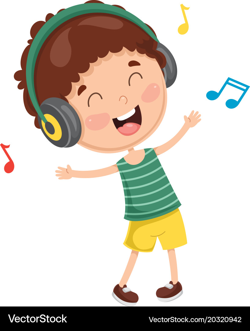 A kid dancing Royalty Free Vector Image - VectorStock