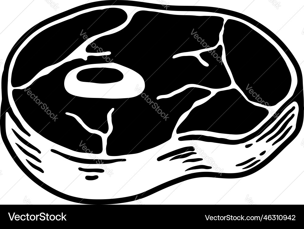 A piece of meat for steak design element Vector Image