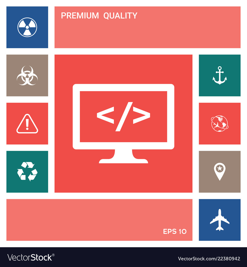 Coding symbol icon elements for your design Vector Image