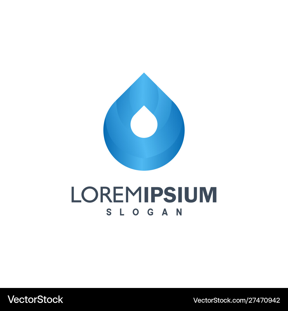 Colorful water logo design inspiration Royalty Free Vector