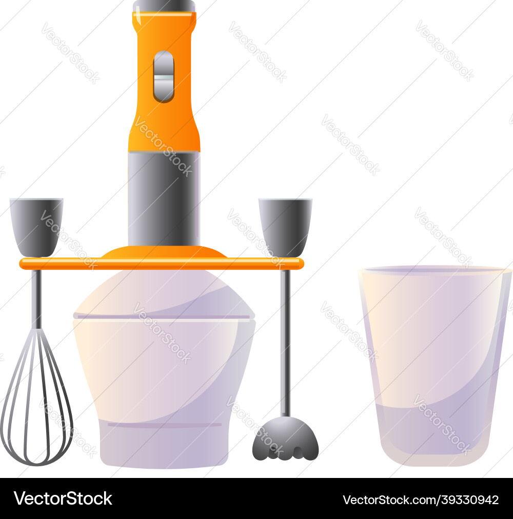 Electric mixer icon cartoon food processor Vector Image