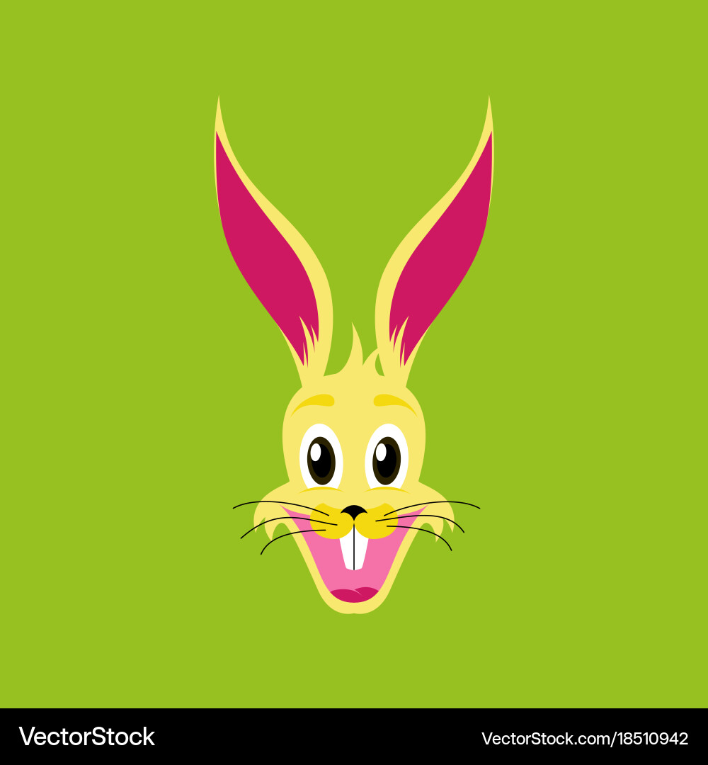 Flat icons on theme funny animal bunny Royalty Free Vector