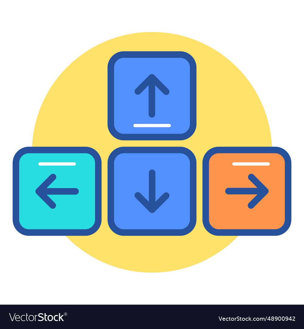 Keyboard arrow keys icon Royalty Free Vector Image