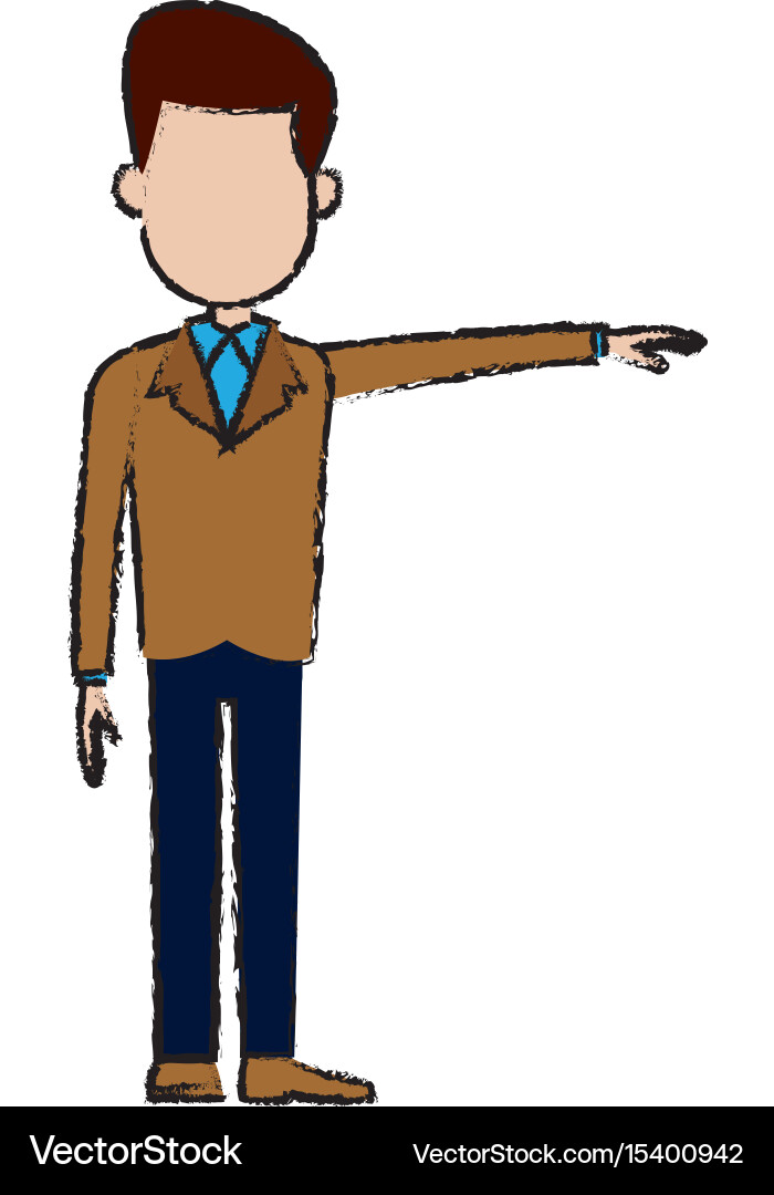 Man standing male character people image Vector Image
