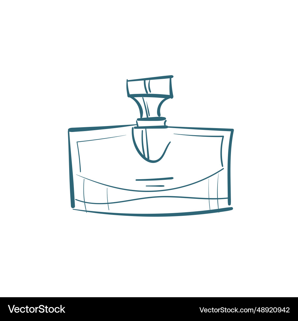 Perfume doodle isolated line art sketch hand drawn