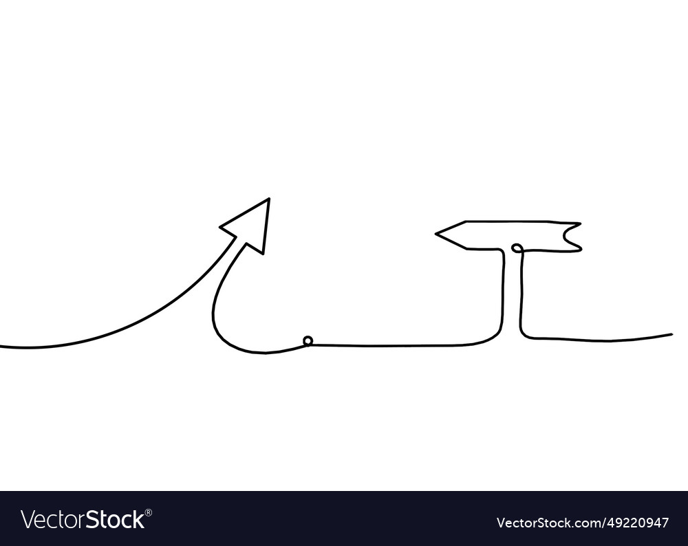 Abstract continuous lines arrows with direction Vector Image