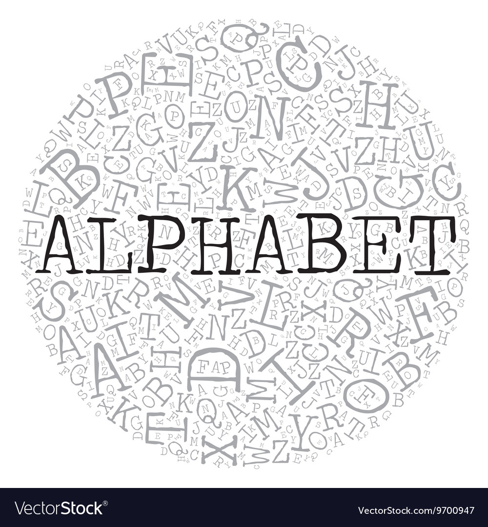 Alphabet circle theme with letter pattern Vector Image