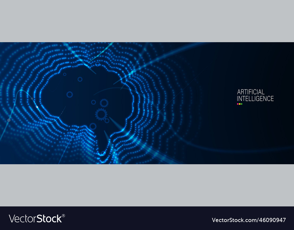 Artificial intelligence technology web background Vector Image