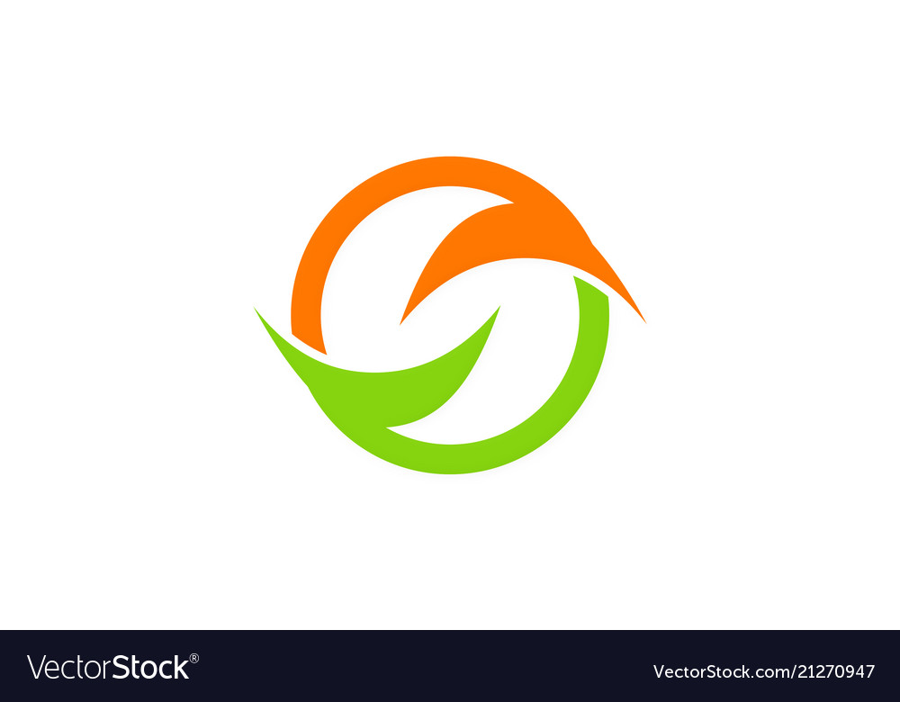 Circle infinity colored logo Royalty Free Vector Image