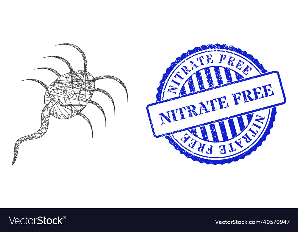 Distress nitrate free seal and net infection Vector Image Distress nitrate free seal and net infection Vector Image