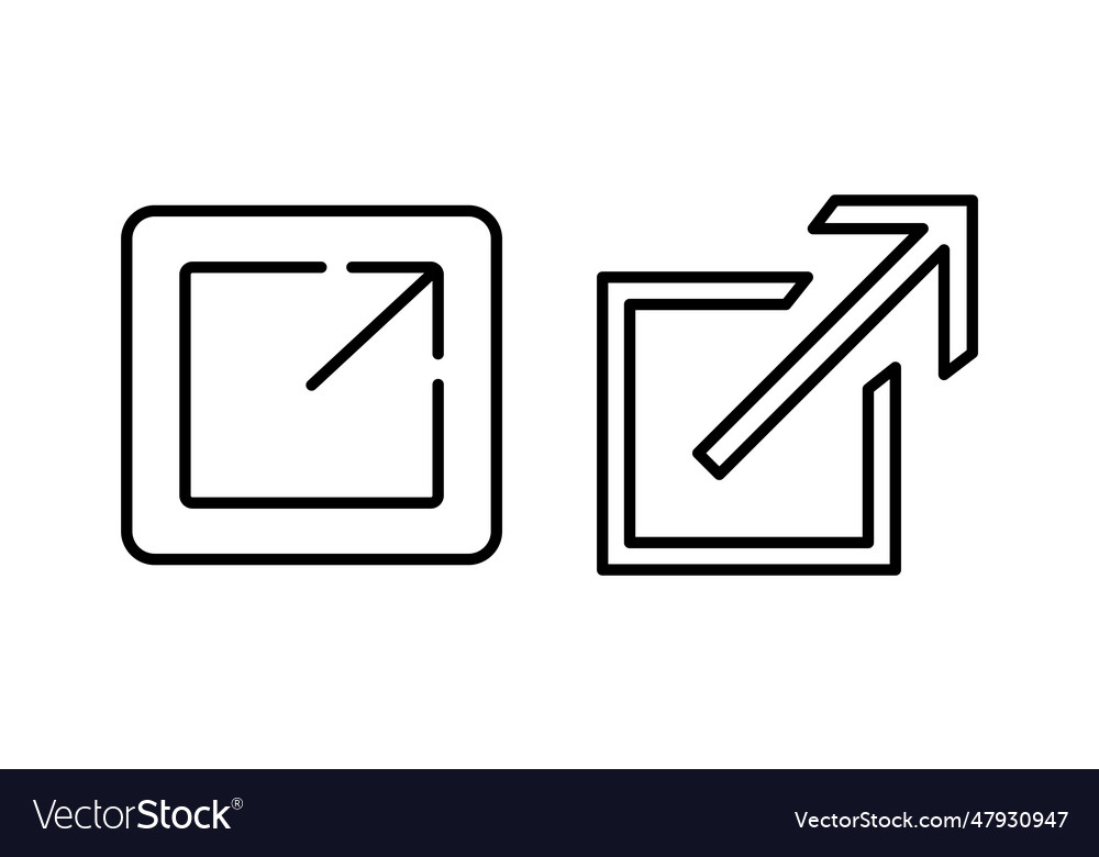 External link icon hyperlink chain symbol Vector Image