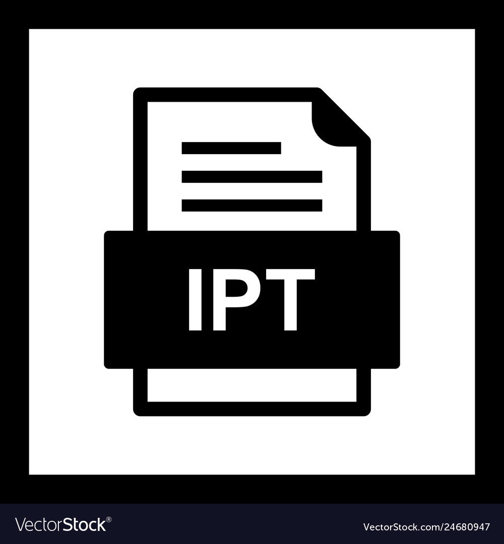 Ipt File Document Icon Royalty Free Vector Image
