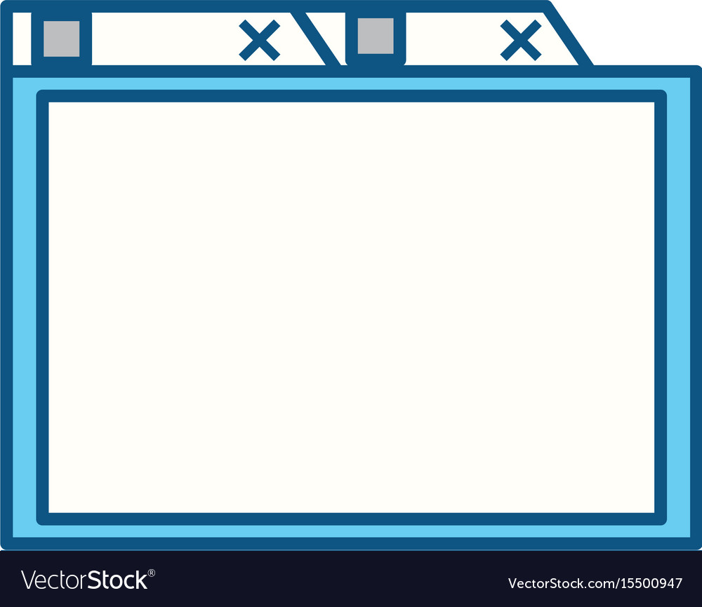 Isolated simple browser window Royalty Free Vector Image