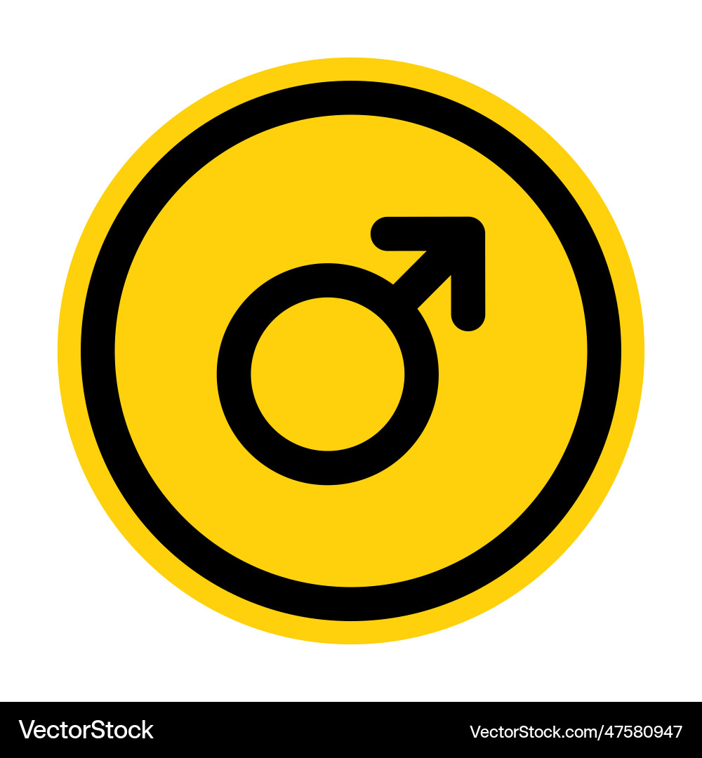 No male symbol sign isolate on white background Vector Image